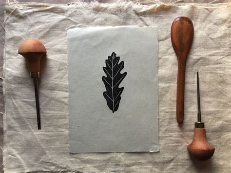 Limited Edition Oak Leaf Linocut Print Kitakata Green Sold By Jeanne Sku 47287996 50 Off