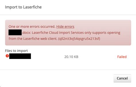 Laserfiche Onedrive Business Import Integration Error Laserfiche Answers