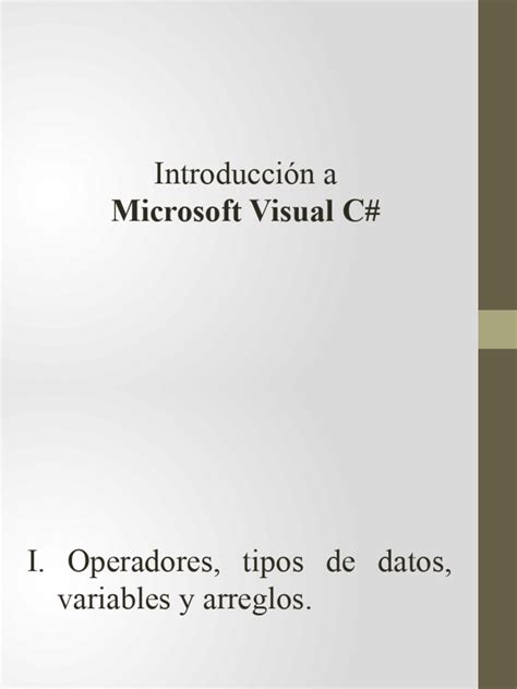 curso c pdf c sharp lenguaje de programación poco