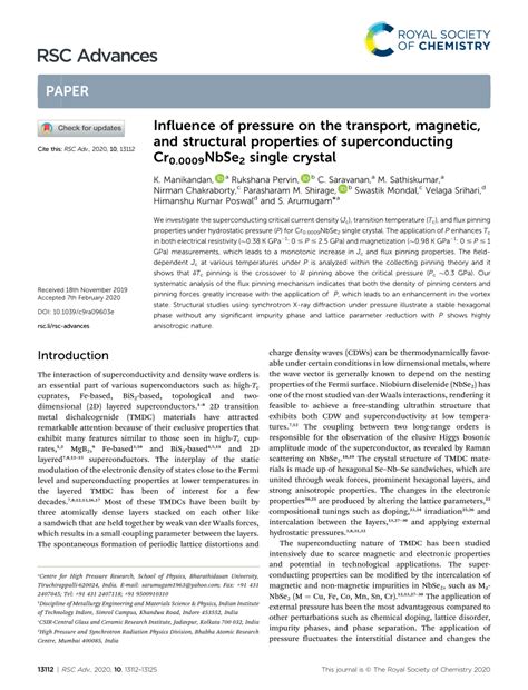 Pdf Influence Of Pressure On The Transport Magnetic And Structural Properties Of
