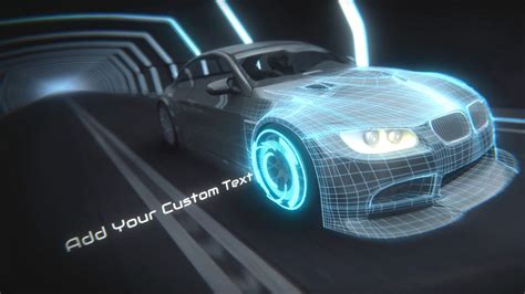 Automotive Concept Intro Animation Concept Car Driving Through A Tunnel