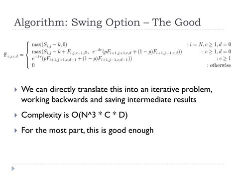 Ppt Pricing Swing Options Powerpoint Presentation Free Download Id2424615