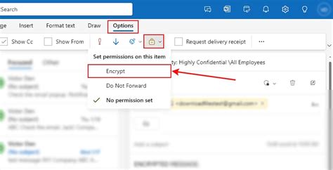 How To Send Encrypted Email In Outlook
