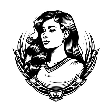The Mexican Girl Illustration In Black And White Is A Striking Image