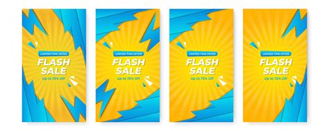 깨끗한 현대 소셜 미디어 스토리 템플릿 세트 다채로운 기하학적 배경 플래시 세일 할인 배너 템플릿 프로모션 가격에 대한 스톡 벡터 아트 및 기타 이미지 Istock