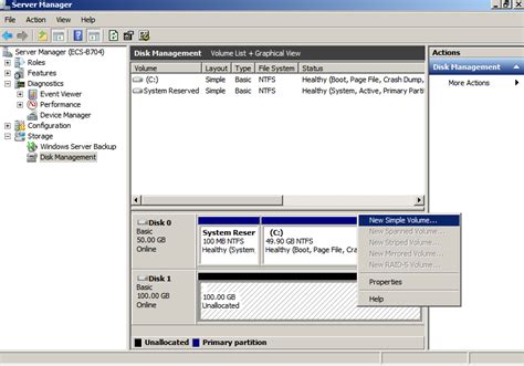 Initializing A Data Disk In Windows Windows Server 2008step 4 Initialize A Data Diskgetting