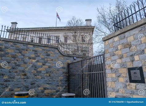 Taksim Istanbul Turkey 03202021 Entrance Of British Consulate