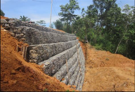 Retaining Wall For Landslide Mitigation Jambi Maccaferri Indonesia