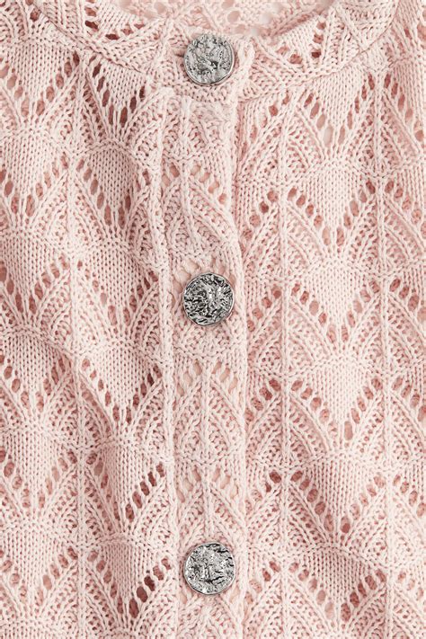 Жилетка с ажурна плетка Светъл матоворозов ЖЕНИ Handm Bg