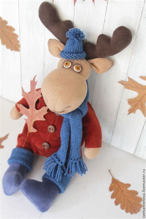 Лось в костюмчике Интерьерная игрушка в интернет магазине на Ярмарке Мастеров Сочи доставка