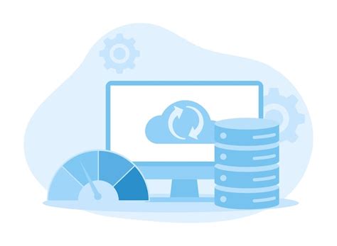 Premium Vector Hosting Backup And Data Analysis Concept Flat Illustration