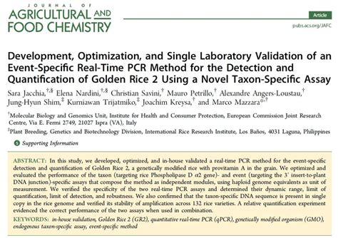 Pdf Development Optimization And Single Laboratory Validation Of An Event Specific Real Time