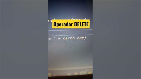 Operador Delete Em Javascript Youtube