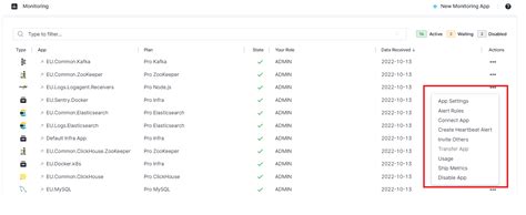 Sematext Monitoring App Settings Sematext Documentation