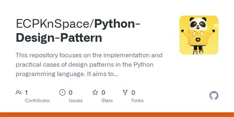 Github Ecpknspacepython Design Pattern This Repository Focuses On