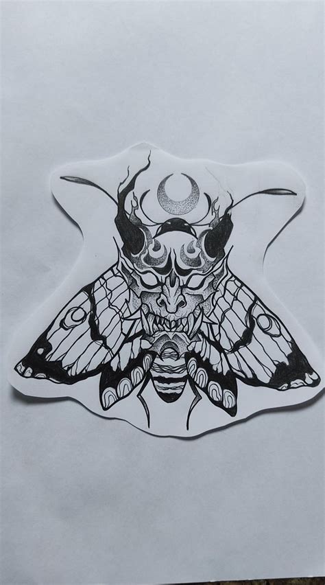 Scary Tattoos Dark Moth Ink Art