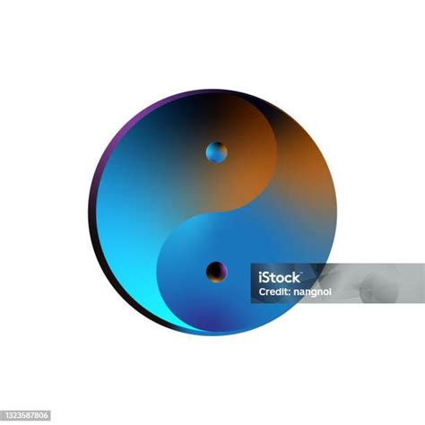 백색 배경의 음양 멀티 컬러 벡터 일러스트레이션 음과 양의 조화와 균형의 상징 0명에 대한 스톡 벡터 아트 및 기타 이미지 0명 3차원 형태 검은색 Istock