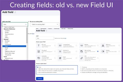 The New Field Ui In Drupal Revamped Field Creation Experiences