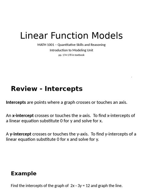 Linear Function Models Pdf