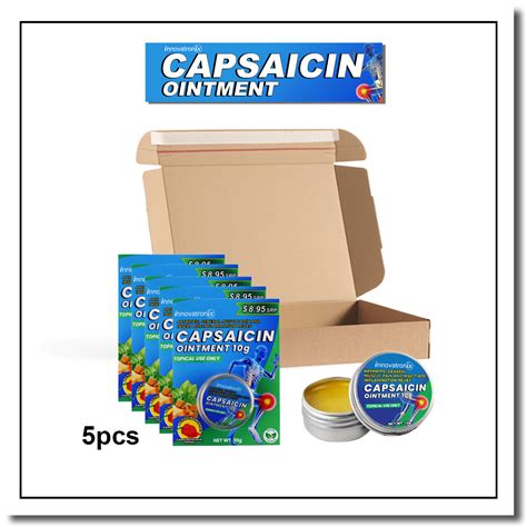 Capsaicin Ointment 10g Sampler Pack 5 Pieces Anti Arthritis Joint Wrist Finger Neck Shoulder