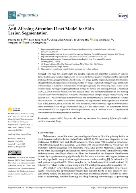 Pdf Anti Aliasing Attention U Net Model For Skin Lesion Segmentation