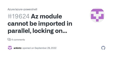 Az Module Cannot Be Imported In Parallel Locking On Azurermsurveyjson