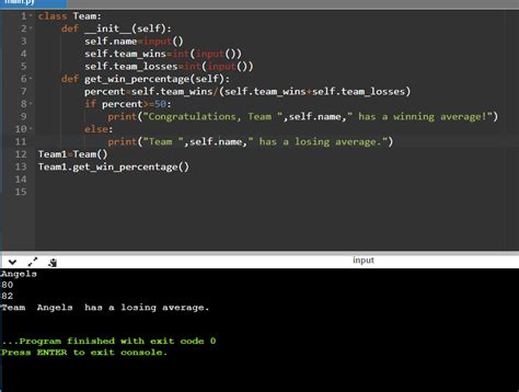Solved 810 Lab Winning Team Classes Complete The Team Class