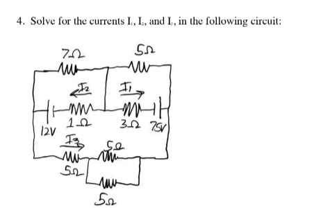 Solved Solve For The Currents II I And I In The Chegg