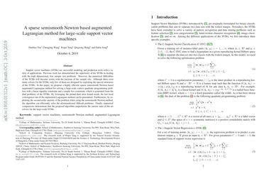 A Sparse Semismooth Newton Based Augmented Lagrangian Method For Large