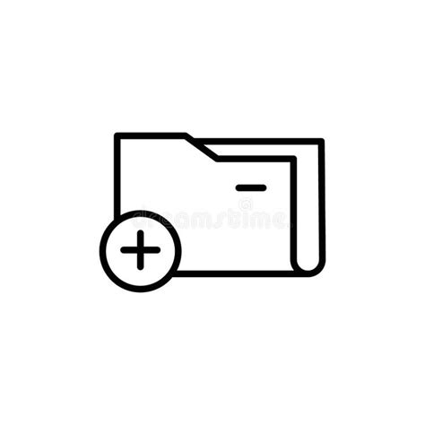 add new folder icon ideal for organizing files stock vector
