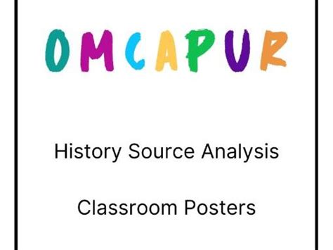 Source Analysis Classroom Poster Omcapur Teaching Resources