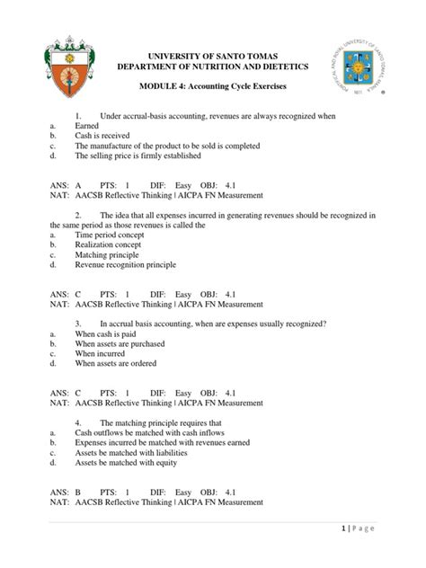 Acc Module 4 Accounting Cycle Exercises With Answers Pdf Debits And Credits Expense
