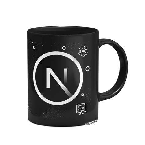 Caneca Geek Dev Programador Next Js 325ml Preta Fun Geek Store