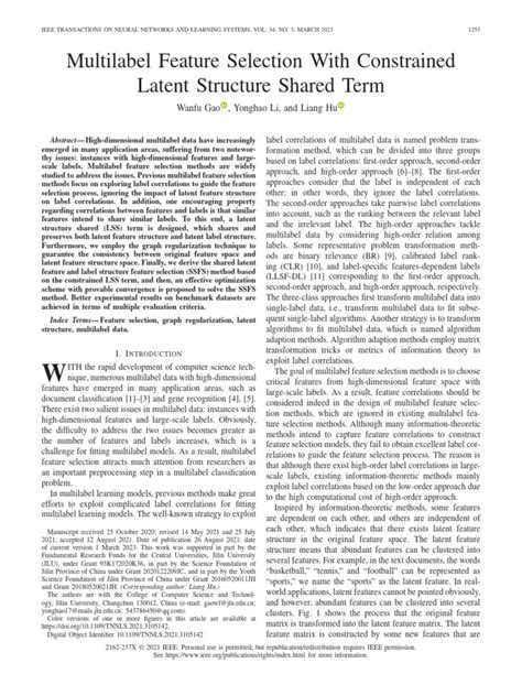 Multilabel Feature Selection With Constrained Latent Structure Shared