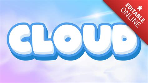 Cloud Text Effect Font Generator