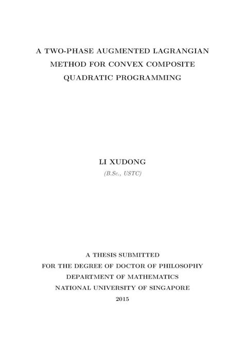 pdf a two phase augmented lagrangian method for convex · a two