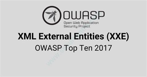 Owasp Top Ten Xml External Entities Xxe App Security Mantra