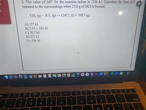 solved 2 the value of ahº for the reaction below is 336