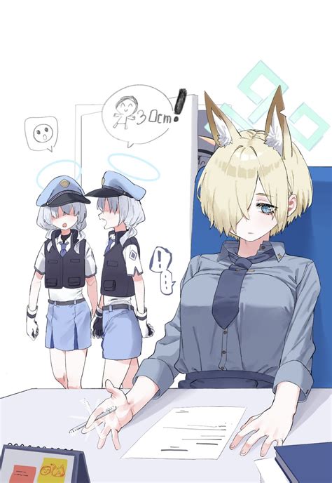 Sensei Doodle Sensei Kanna And Valkyrie Police Academy Student Blue Archive Drawn By