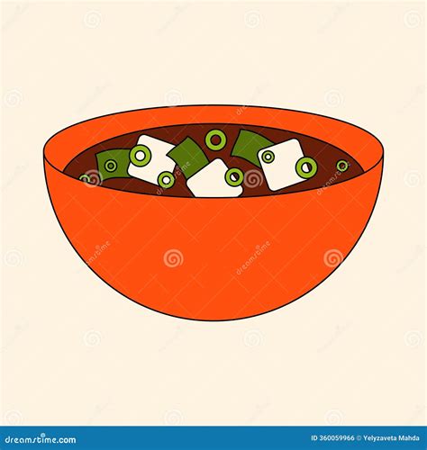 Miso Soup Japanese Traditional Soup Food With Tofu Seaweed And Green