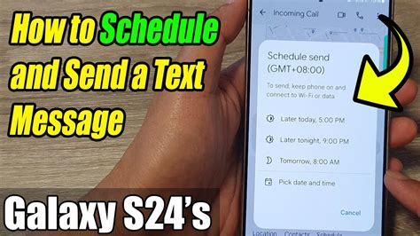 Galaxy S24 S24 Ultra How To Schedule And Send A Text Message Youtube
