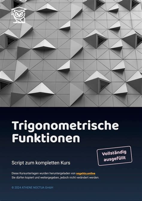 Script Trigonometrische Funktionen Ausgefüllt Sogehts Online Physik And Mathe Online Lernen