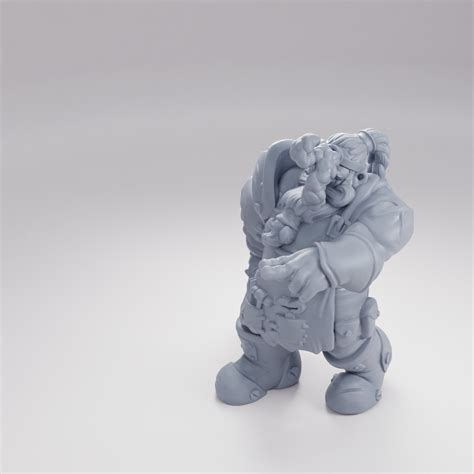 Hot Goblin Dwarf Engineer Ttrpg Miniature Hot Goblin