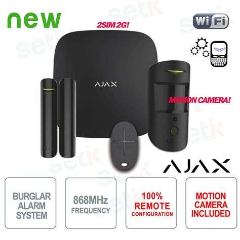 AJ HUB KIT B Wireless Ajax Alarm Kit GPRS LAN SIM G Black Setik Biz
