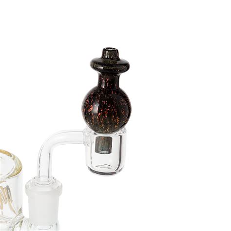 Gold Spark Glass Bubble Carb Cap Smoking Outlet