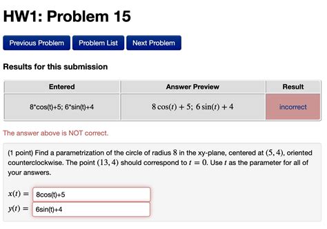 Solved Hw1 Problem 15 Previous Problem Problem List Next