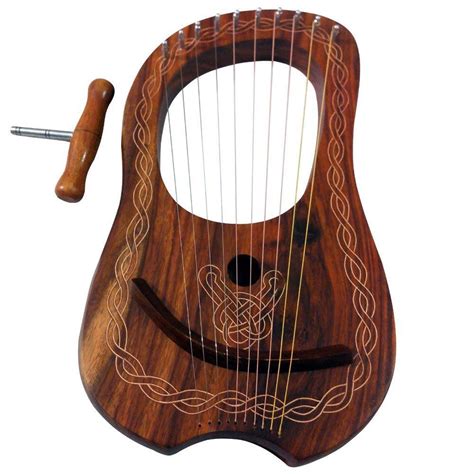 10 String Lyre Harp Rosewood Scottish Kilt Collection