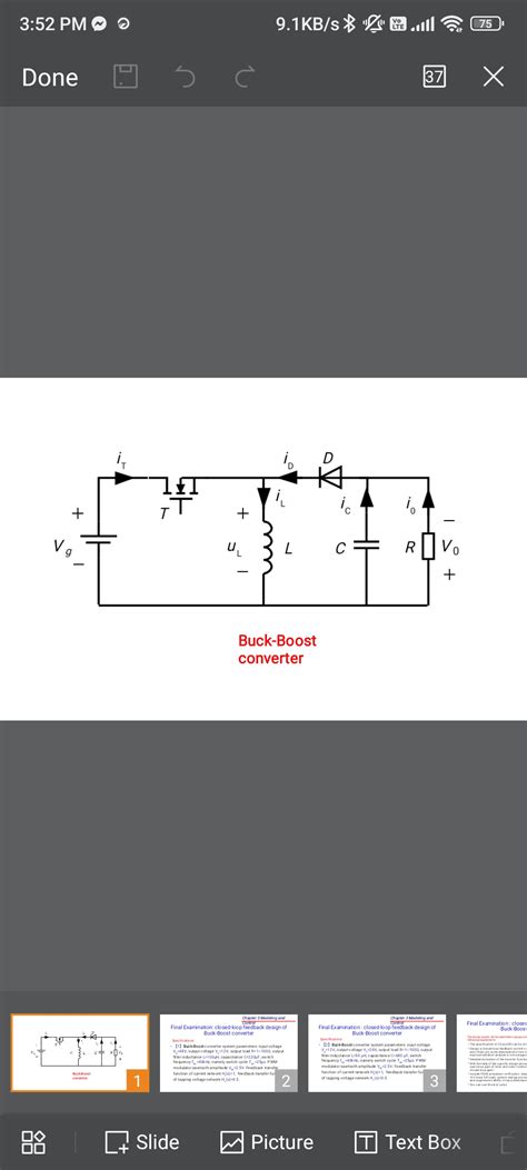 solved buck boost converter system parameters input voltage