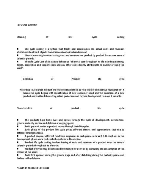 Scm 1 Module 4 Life Cycle Costing 1 Pdf Life Cycle Assessment