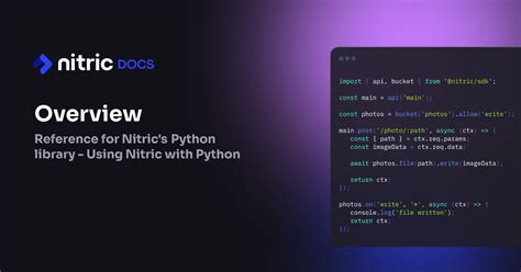 Python Overview Nitric Documentation